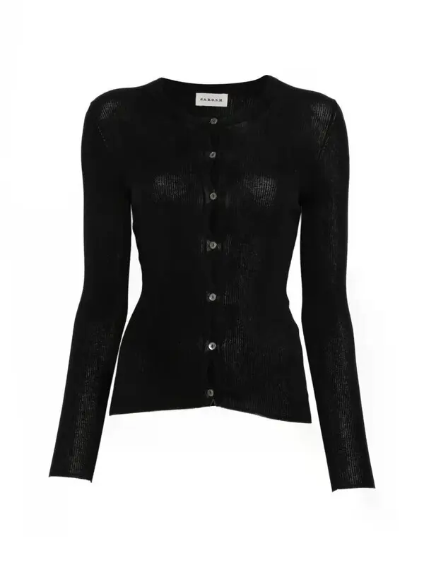 P.a.r.o.s.h Ribbed Knit Cardigan - Black
