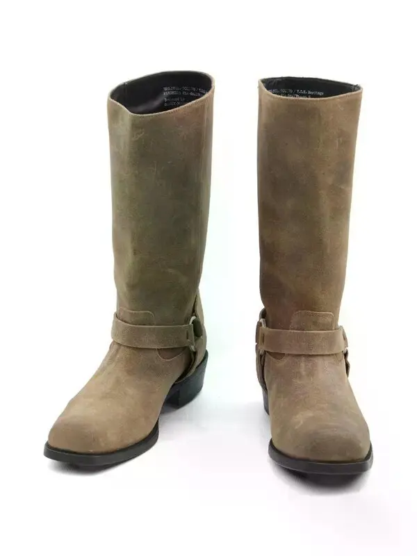 GOLDEN GOOSE Biker Buckle Strap Boots - Neutrals