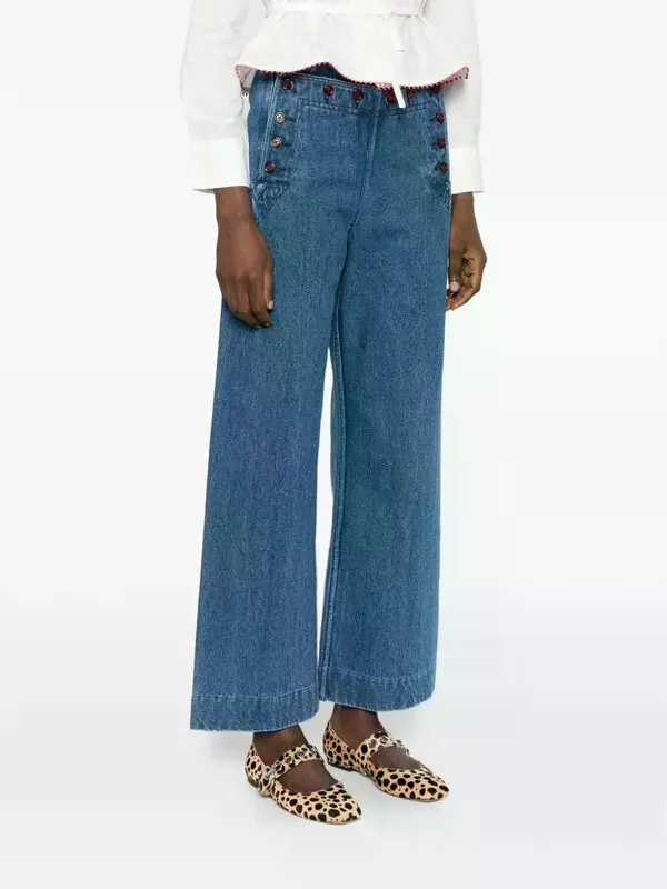 BODE Sailor Buttoned Jeans - Blue