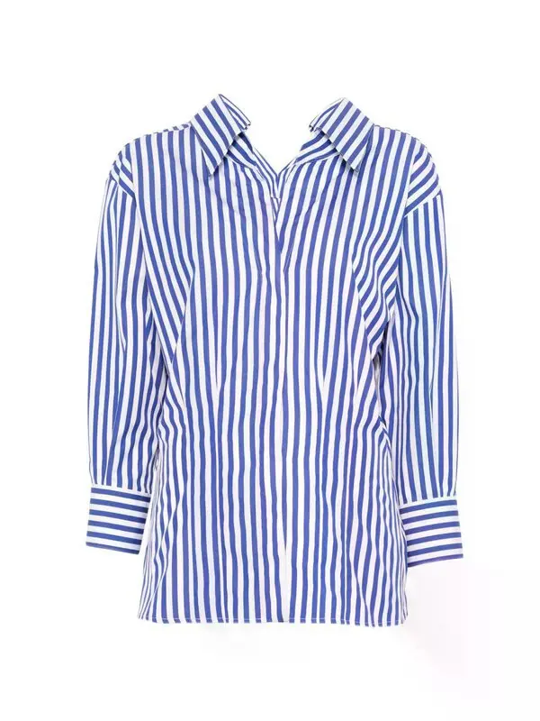 Givenchy Striped V-neck Shirt - Blue