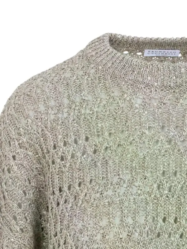 Brunello Cucinelli Open Knit Sweater