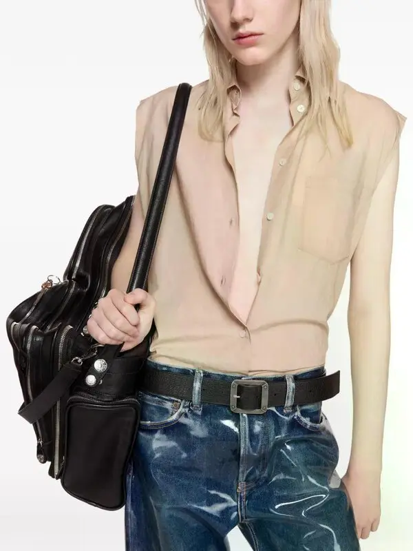 Acne Studios Sleeveless Silk Blend Blouse - Pink