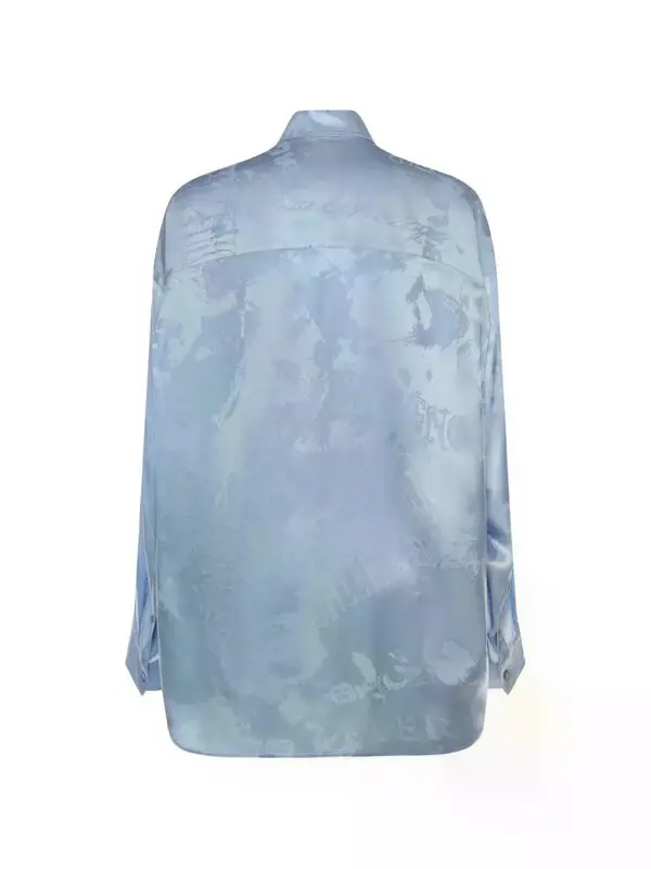 Balenciaga Printed Silk Shirt - Blue