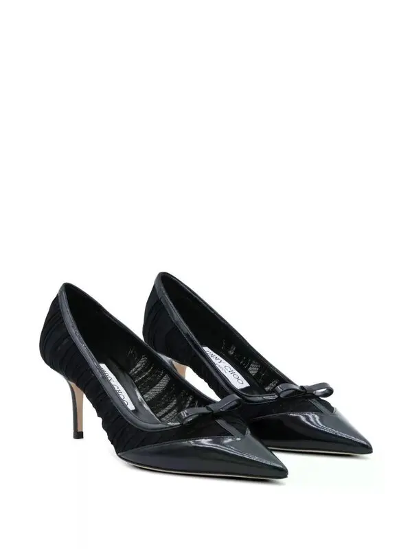 JIMMY CHOO Love Mesh Bow Embellishment Pumps