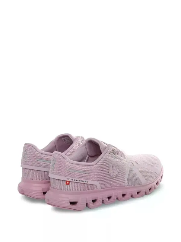 On Logo Patch Lace-up Treaded Sole Sneakers
