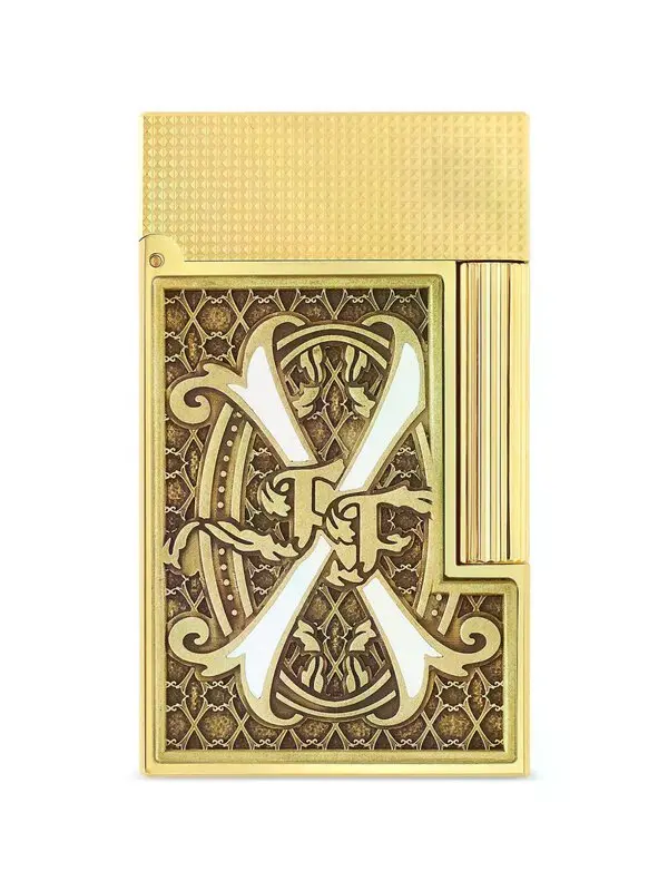 S.t. Dupont X Fuente Fuente Opus Patterned Lighter - Gold