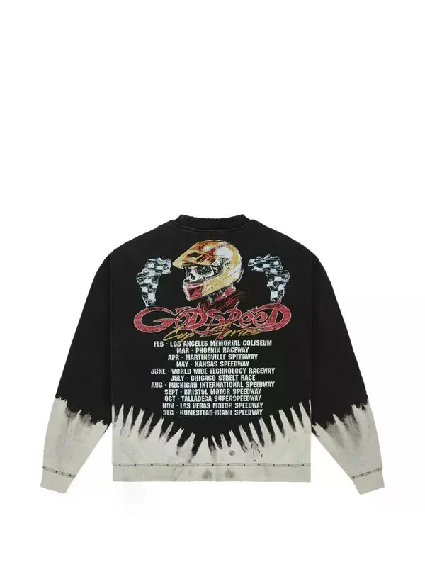 GODSPEED T.t.w. Bleached Wash Sweatshirt - Black