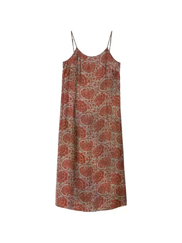 UMA WANG Floral-print Midi Dress - Red