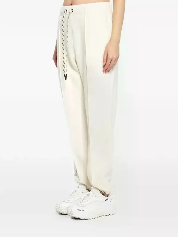 Moncler Ivory White Elasticated Pleated Sport Trousers