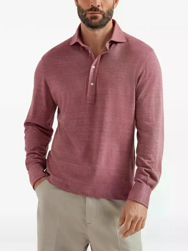 Brunello Cucinelli Long-sleeved Polo Shirt
