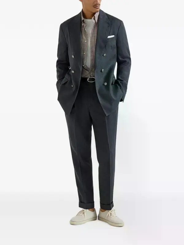 Brunello Cucinelli Flower-print Twill Shirt