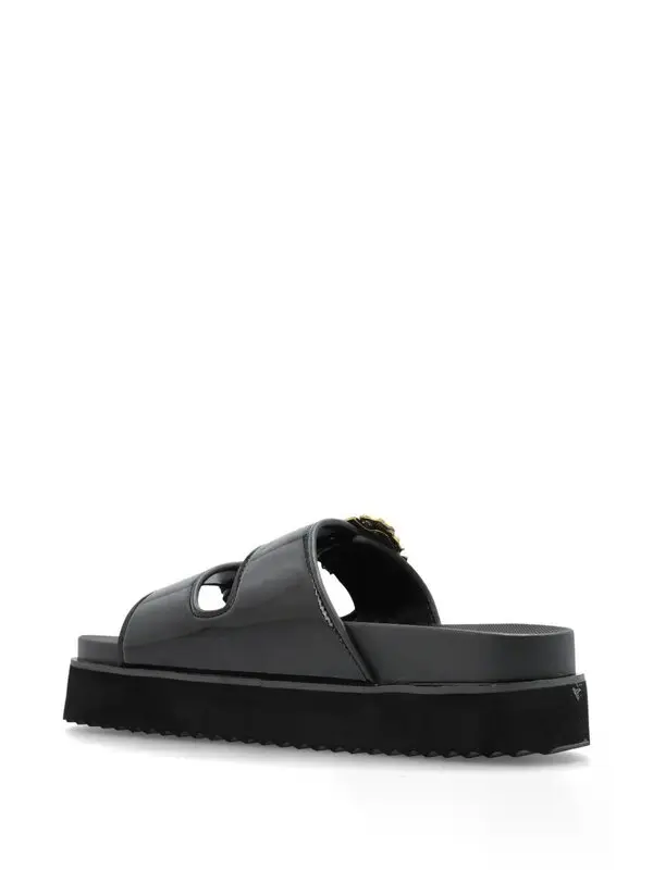 Versace Buckled Platform Sandals - Black