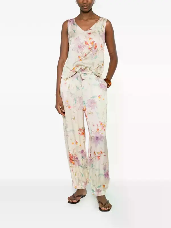 Herno Floral Pattern Trousers