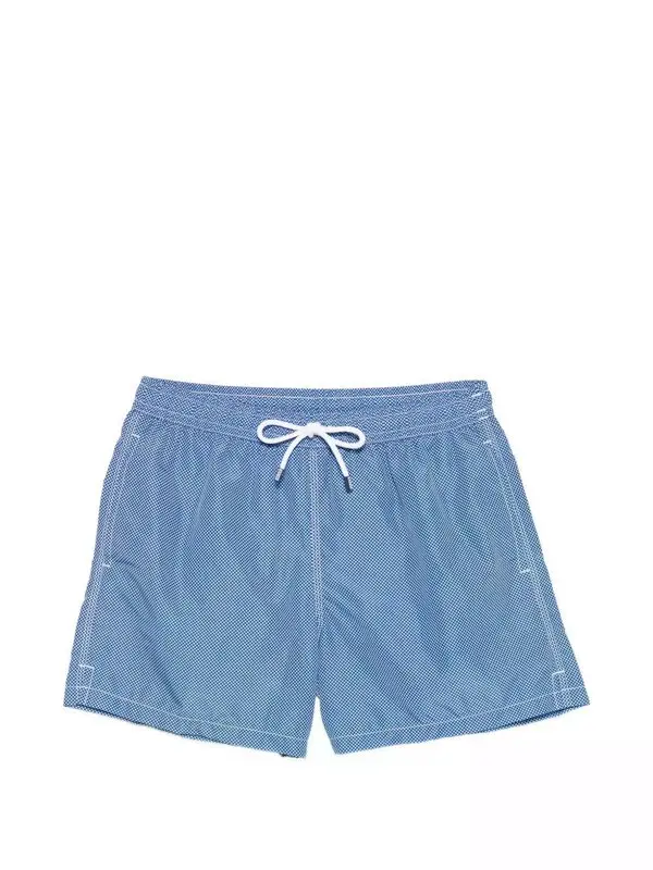 Fedeli Pattern Swim Shorts - Blue