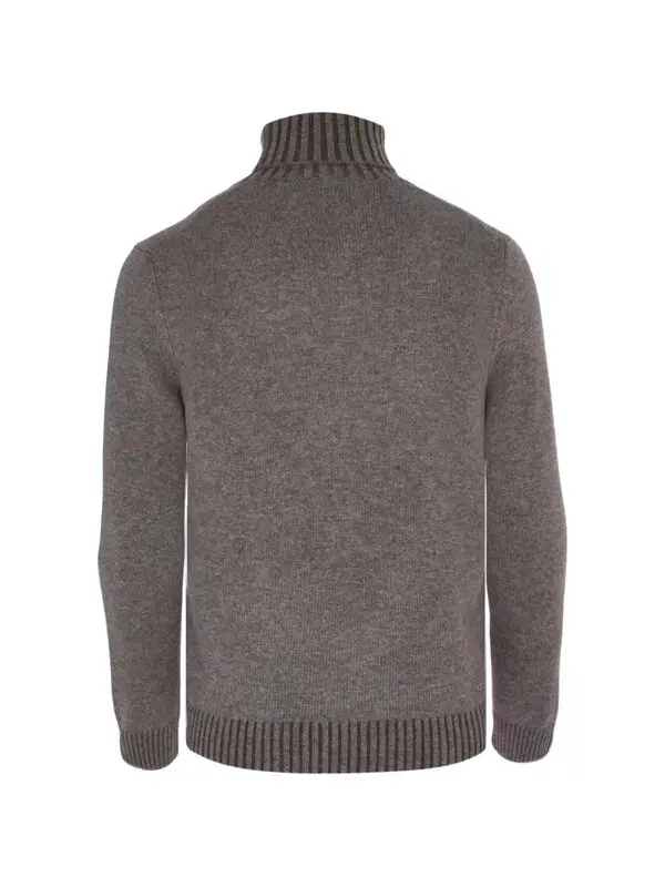 BARBA NAPOLI Roll Neck Sweater - Grey
