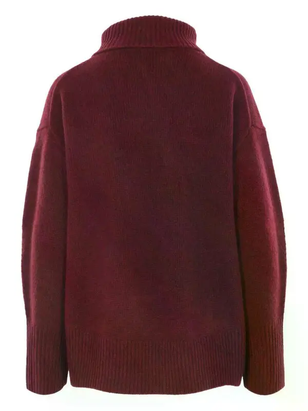 Arch4 Ribbed Knit Turtleneck Sweater - Red