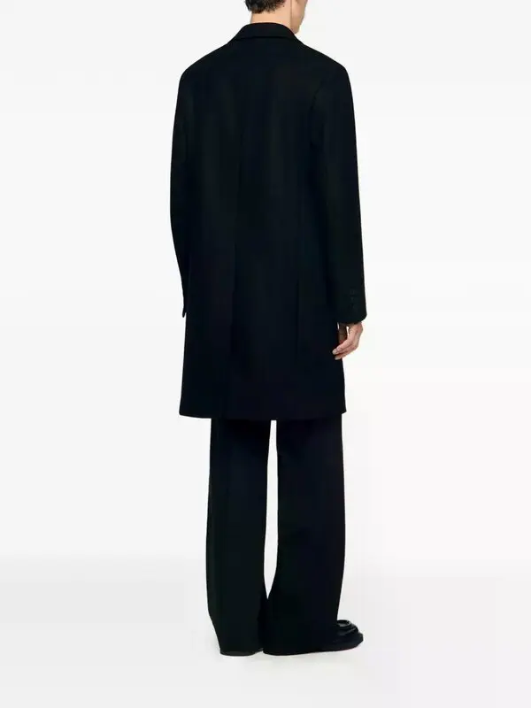 Sandro Wool And Cashmere Blend Coat - Blue