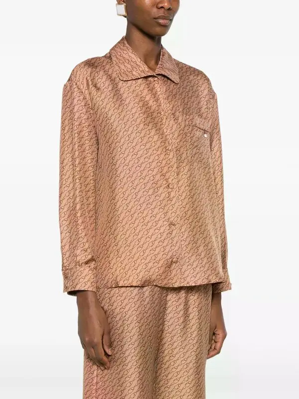 Herno Patterned Collared Shirt - Brown