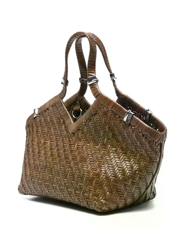 Benedetta Bruzziches Woven Leather Tote Bag