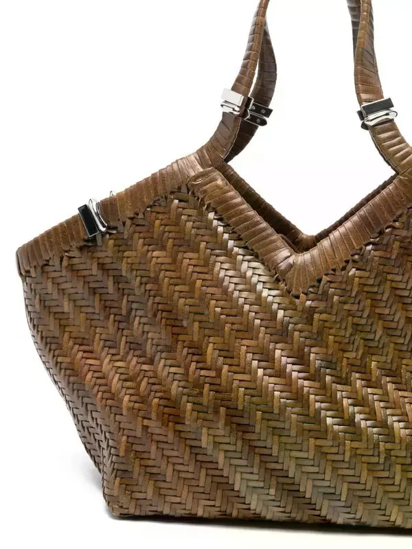 Benedetta Bruzziches Woven Leather Tote Bag
