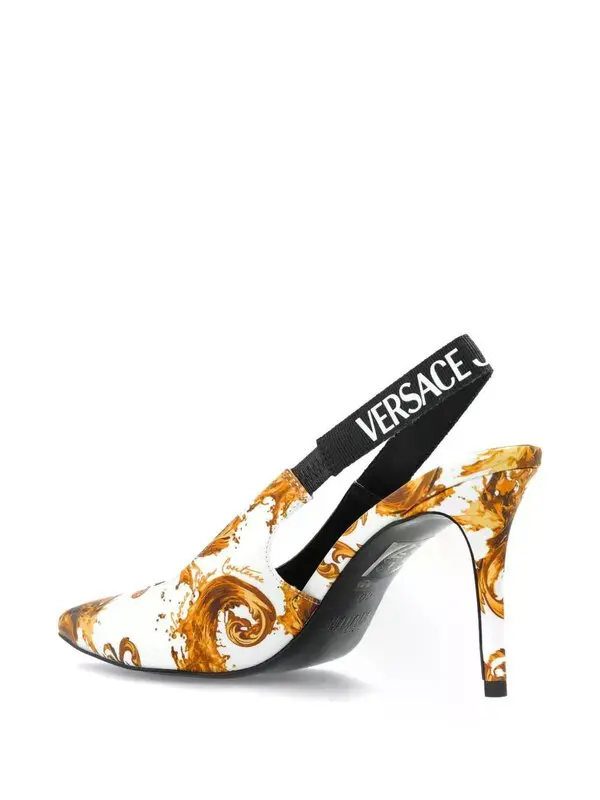 Versace Barocco Print Slingback Pumps