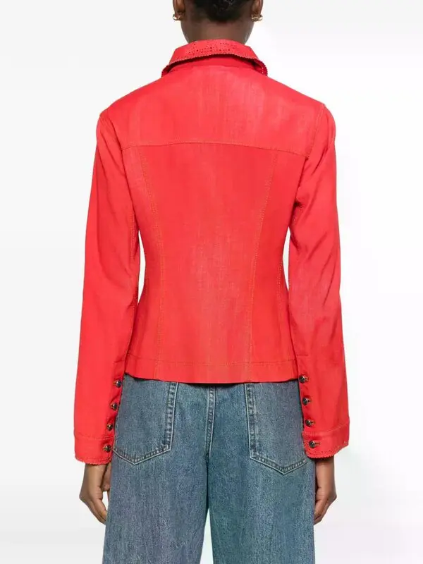 Ermanno Scervino Coral Jacket With Pointelle Detailing