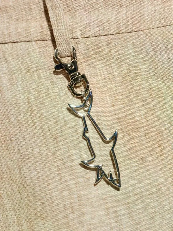 Paul & Shark Linen Trousers With Shark Charm