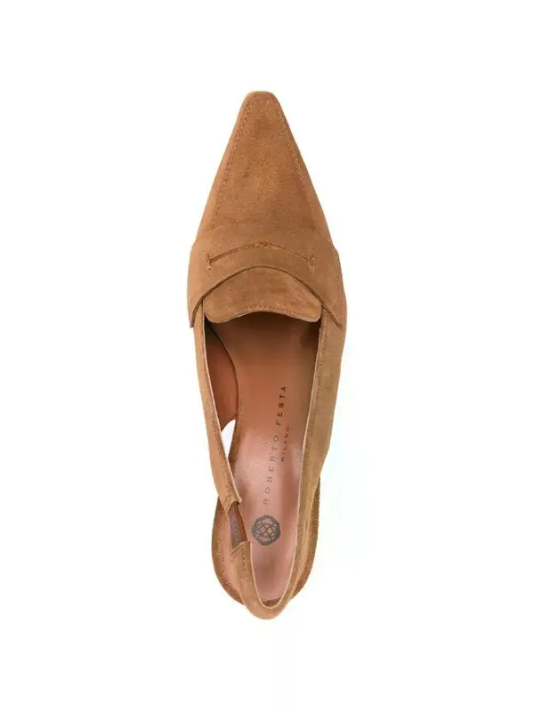 Roberto Festa Pointed Leather Slingback Pumps