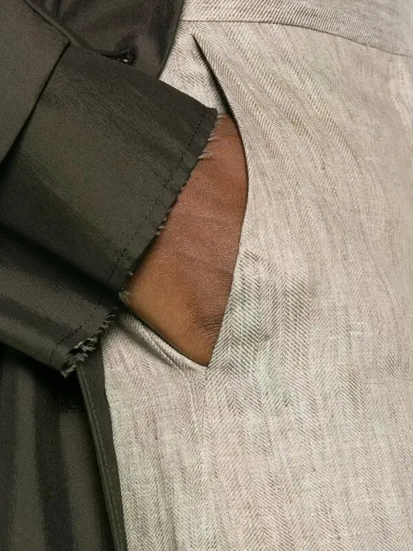 Max Mara Herringbone Linen Twill Trousers