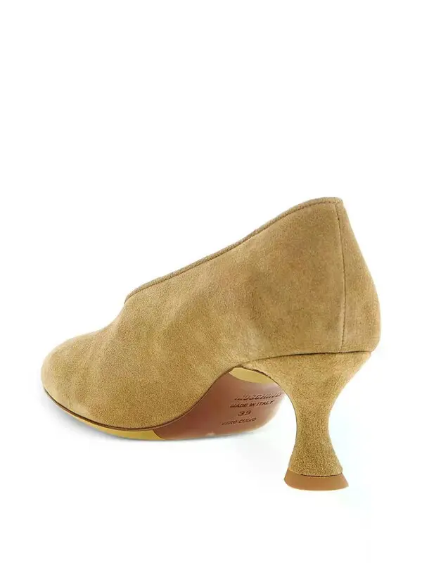 Moschino Suede Rounded Toe Pumps - Neutrals