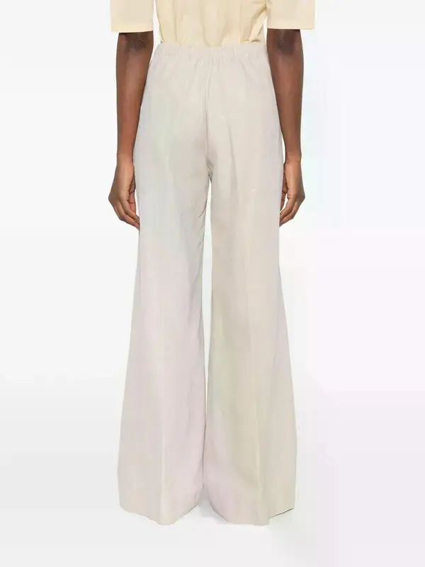Herno Embellished Logo Plaque Wide Leg Trousers