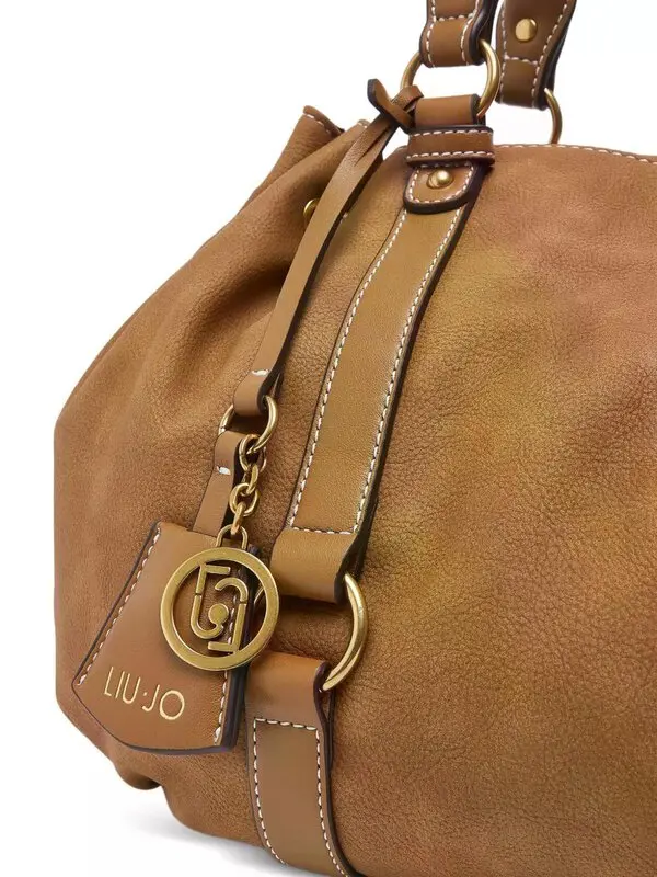 Liu Jo Tote Bag With Charm Detail - Brown