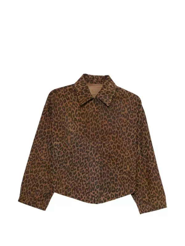 SALVATORE SANTORO Animal Print Jacket - Brown