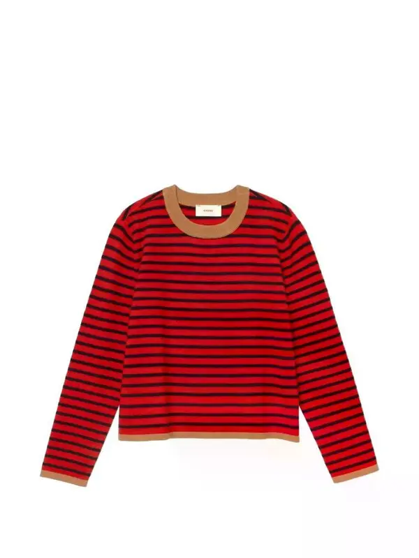 Xirena Maxwell Striped Round-neck Sweater - Red