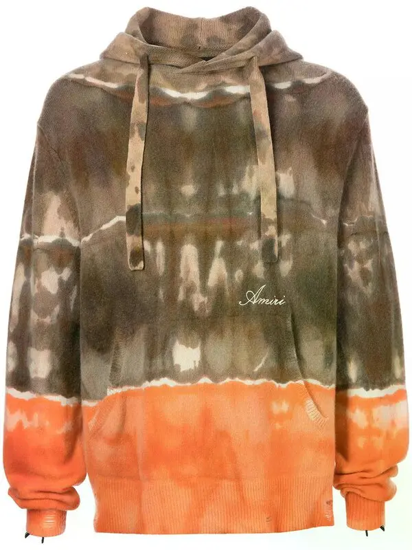 Amiri Space-dye Cashmere Hoodie - Brown