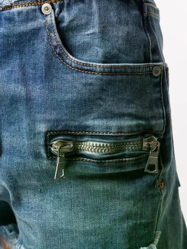 BEN TAVERNITI UNRAVEL PROJECT Lace-up Denim Shorts