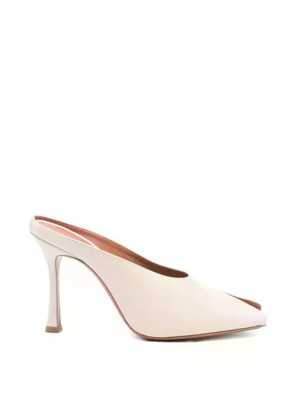CASTAGNA Daisy Cutout Pointed Toe Mules - Neutrals