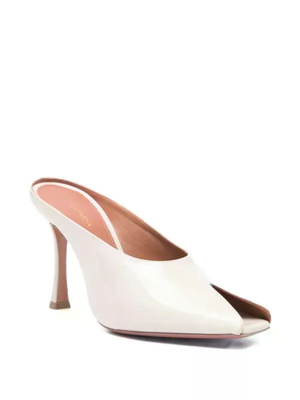 CASTAGNA Daisy Cutout Pointed Toe Mules - Neutrals