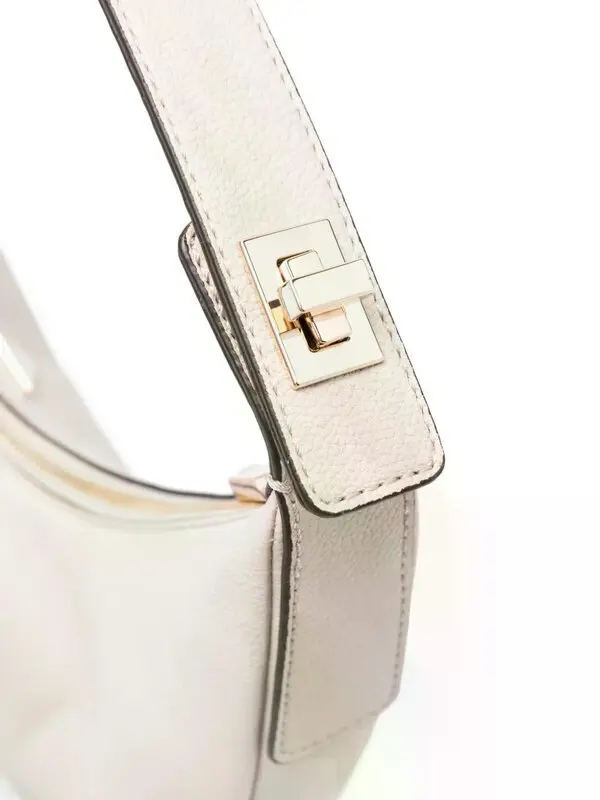 Guess Evie Triangle-logo Shoulder Bag - Neutrals