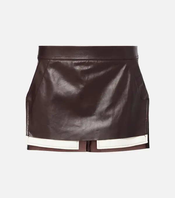 Rick Owens Leather Miniskirt