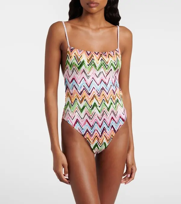 Missoni Zigzag Print One-piece Swimsuit - Multicoloured