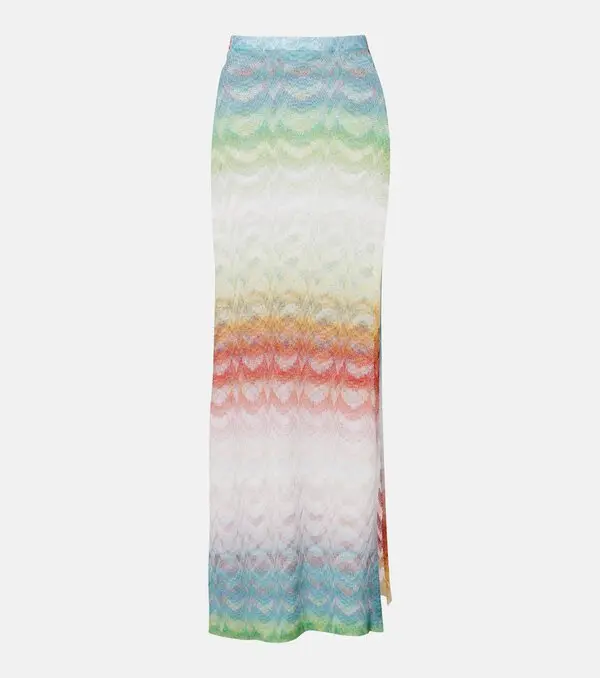 Missoni Wave Lame Maxi Skirt - Multicoloured