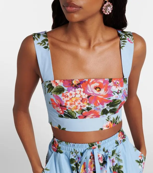 Dolce & Gabbana Floral Cotton Crop Top