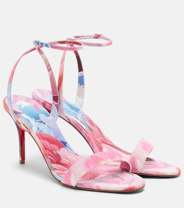 CHRISTIAN LOUBOUTIN Miss Z 80 Floral Sandals - Multicoloured