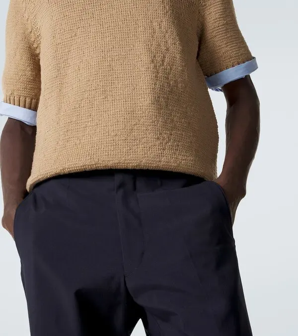 Prada Wool And Mohair Straight Pants