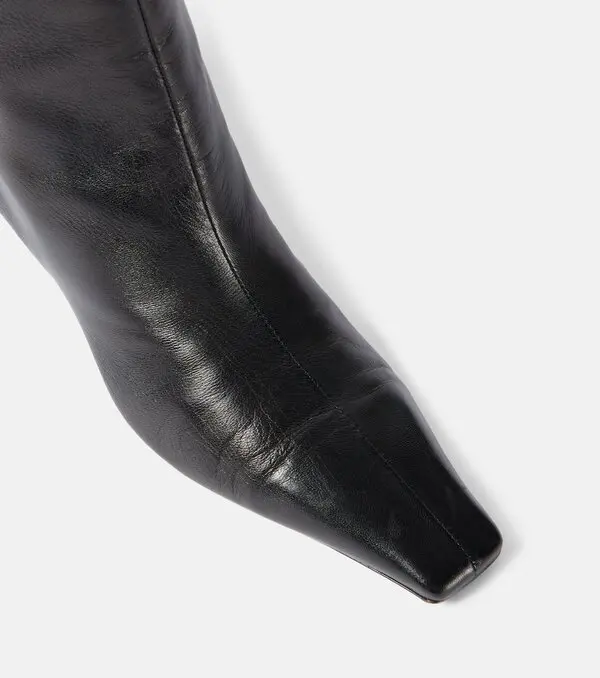 Khaite Arizona Leather Ankle Boots