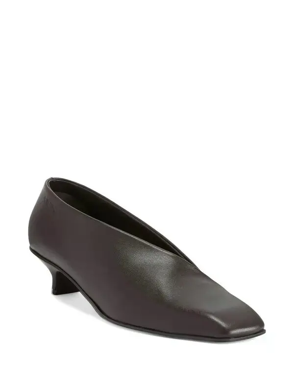 Vicini Asymmetrical-cutout Square Pumps - Brown