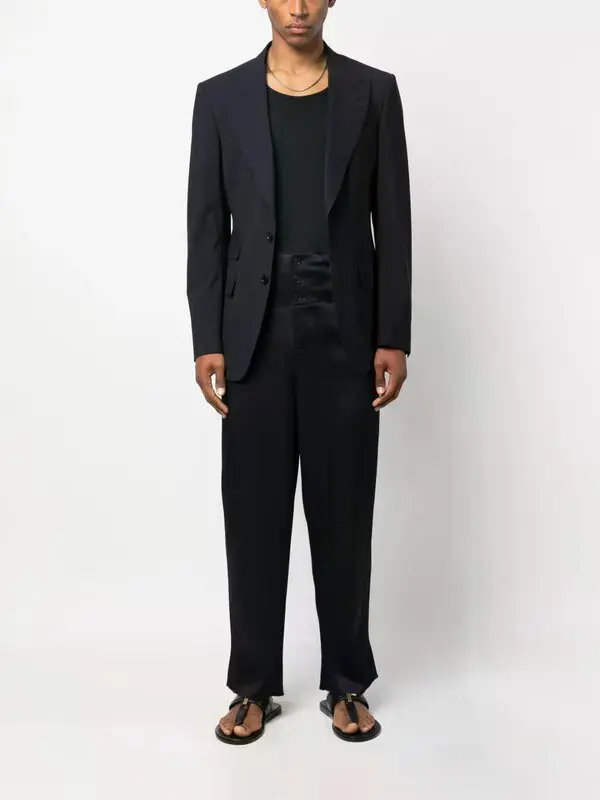 Saint Laurent Silk Tailored Trousers