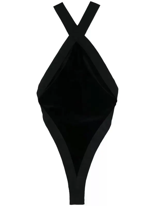Saint Laurent Sleeveless Silk Bodysuit - Black