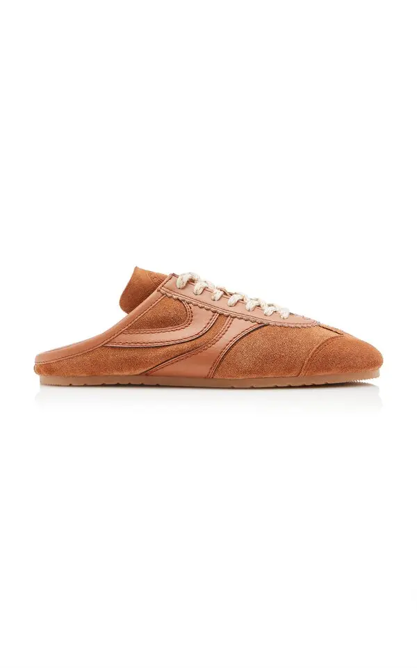 Dries Van Noten Suede Sneaker Mules - Tan